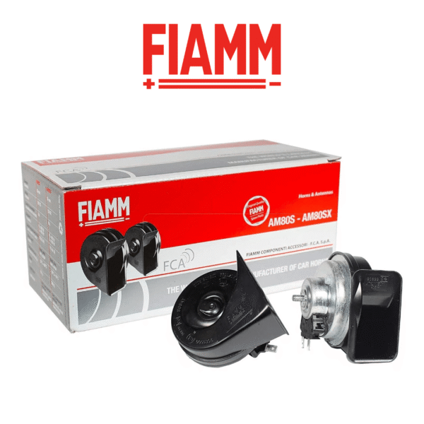 FIAMM AM80SX Trumpet Horn Pair Hi/Low 12V 110dB | AET Parts NZ